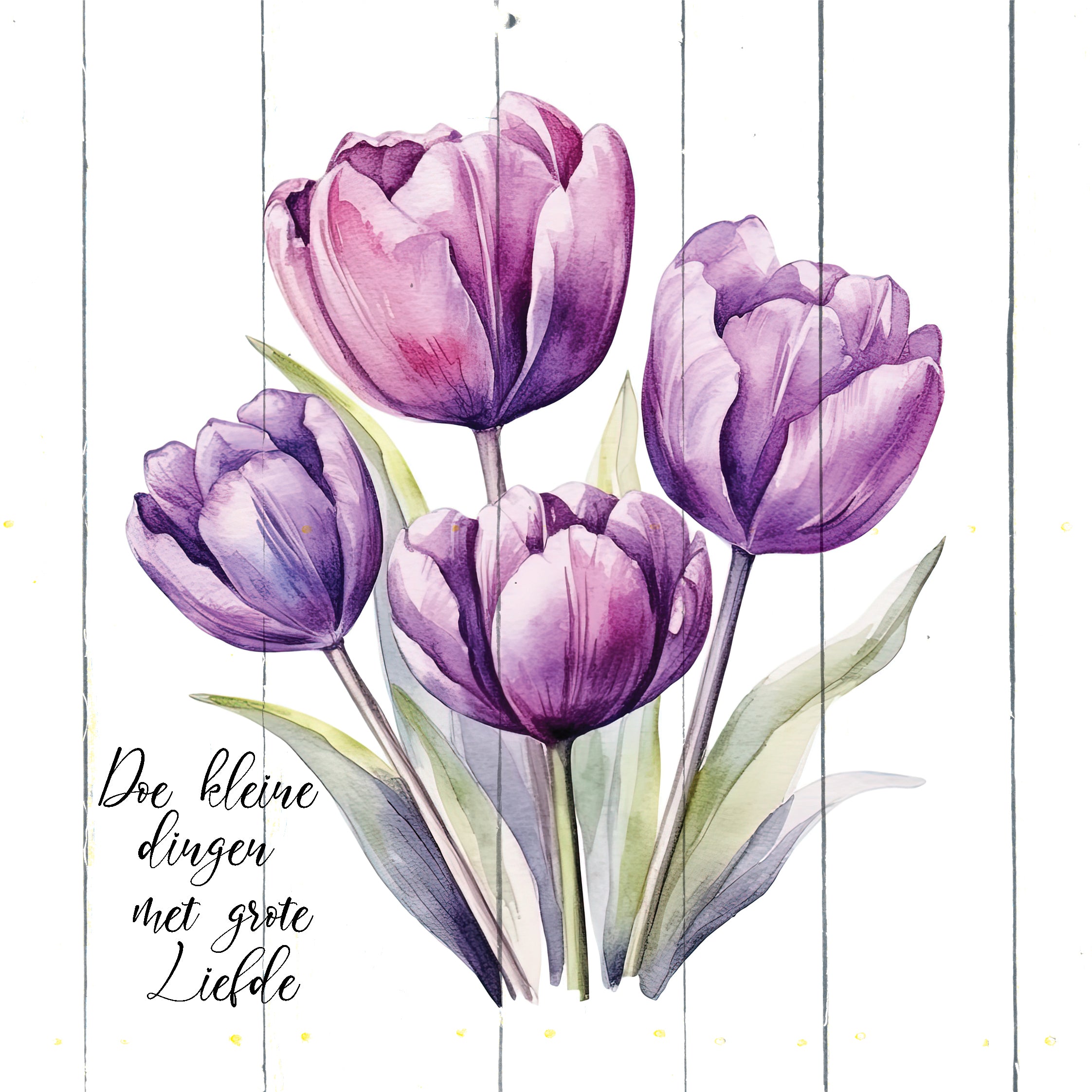Hangbord - 18 x 18 cm Doe kleine dingen met grote liefde 3162023060038