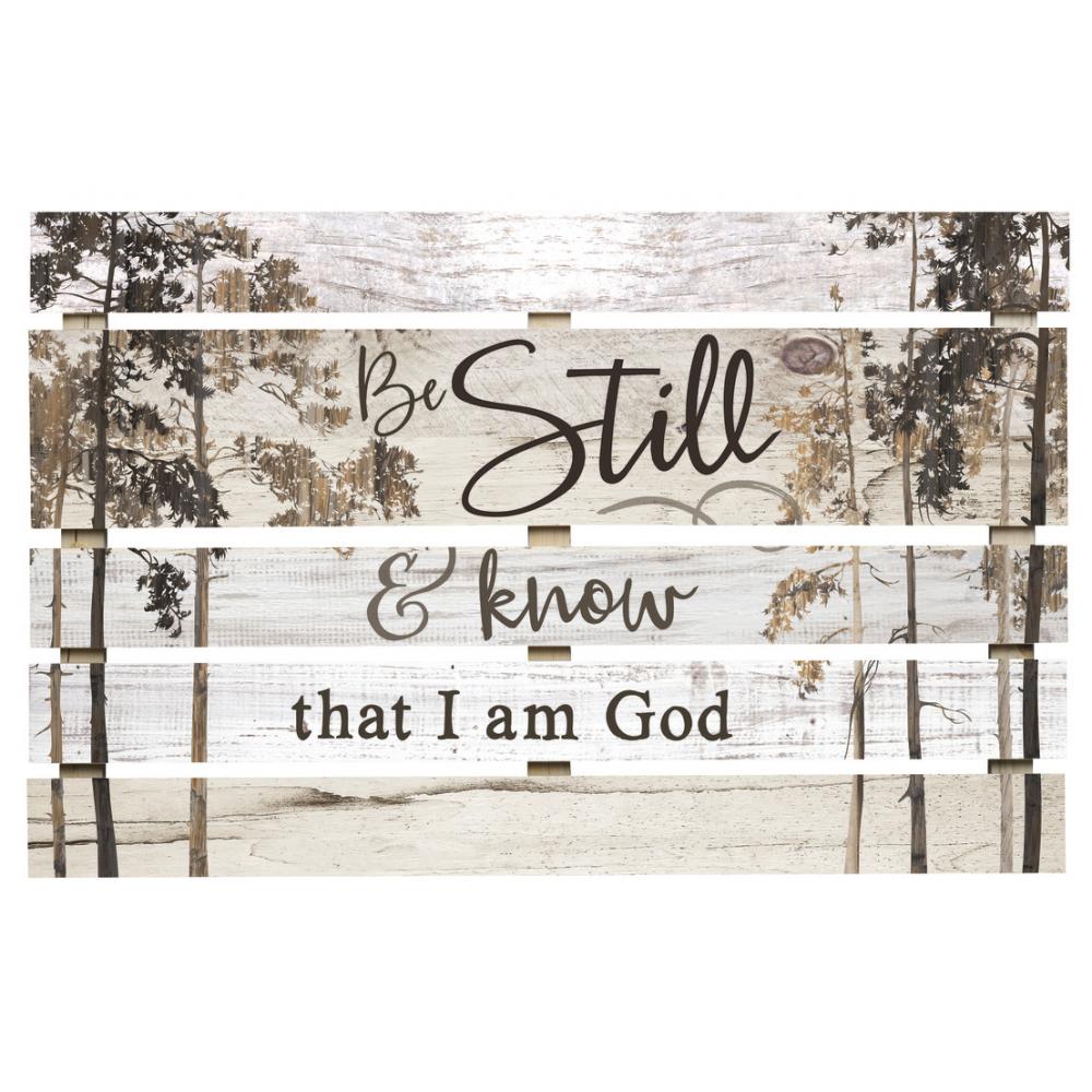 Skid sign - 58,5 x 91,5 cm Be still and know 656200274330