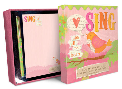 Notepad and pen Giftset Sing with all your heart 759830231060
